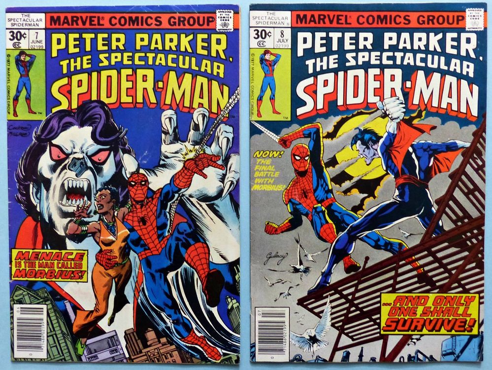 SPECTACULAR SPIDER-MAN #7-8 VS. MORBIUS COMPLETE STORY 1977 (Gebraucht ...