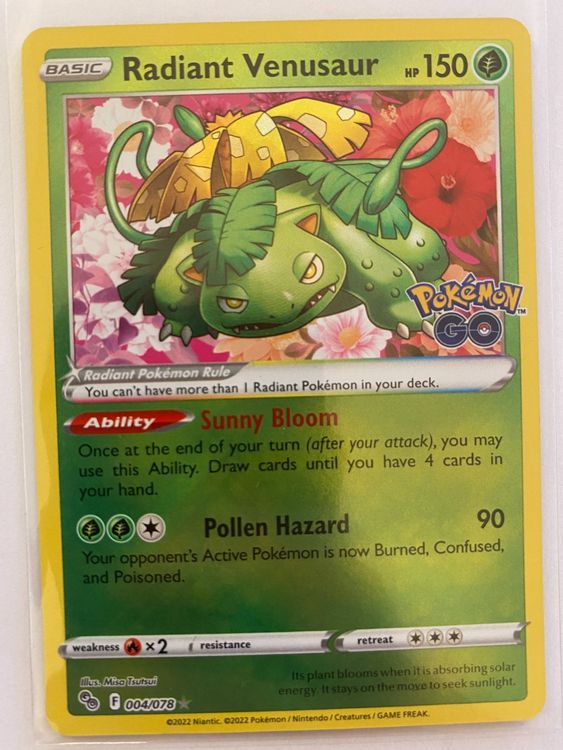 Pokemon Radiant Venusaur 004/078 Pokemon Go EN (Neu (gemäss ...