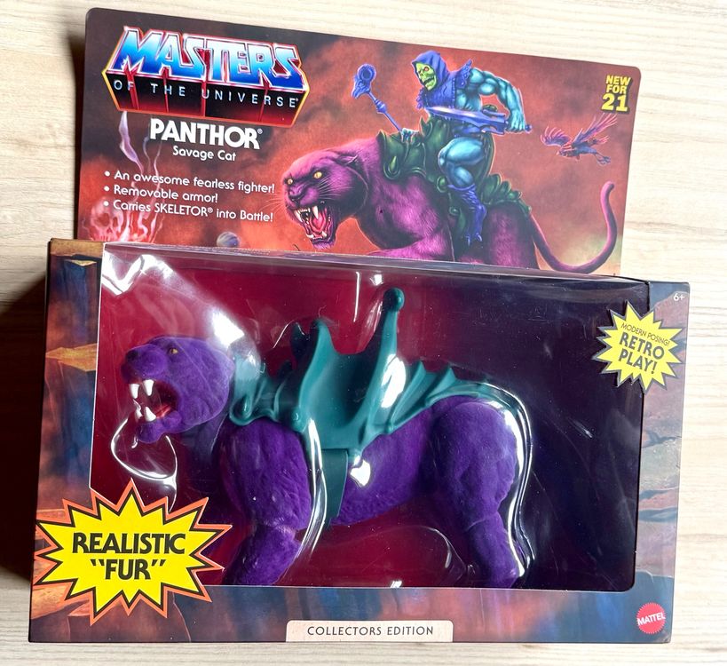MOTU Masters of the Universe - Panthor Exklusiv Flocked US (Neu und ...