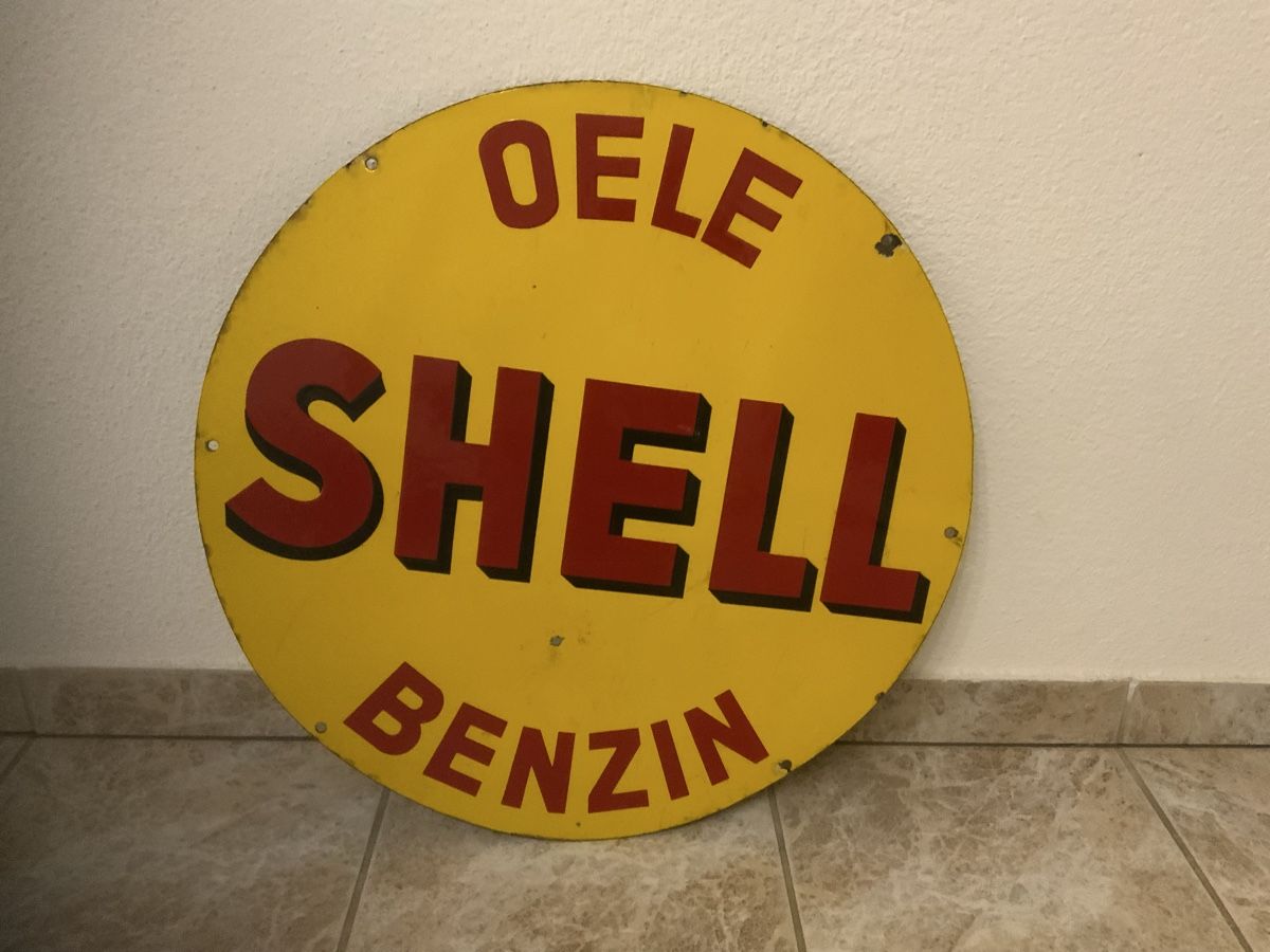 Antikes Shell Oele und Benzin Emailschild, Rarität! (Gebraucht) in ...