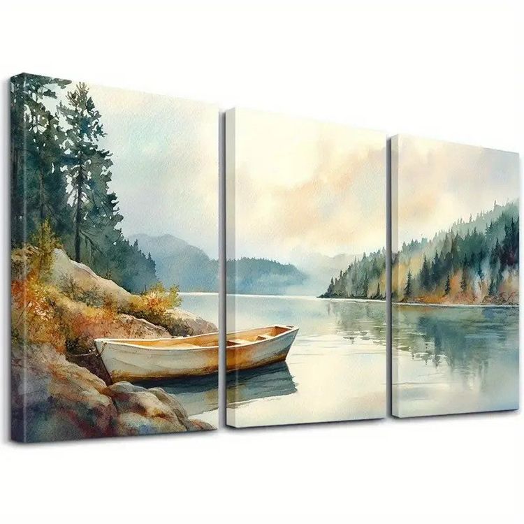 SONDERPREIS ‼️ 3er Bilderserie: Nostalgie am See MIT RAHMEN (Neu und originalverpackt) in Bern ...