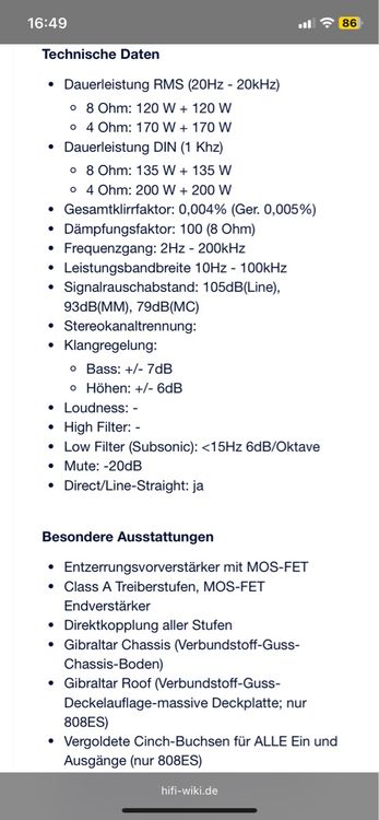 Sony TAF-808ES die Vollverstärker HiFi Legende (Gebraucht) in Möhlin ...