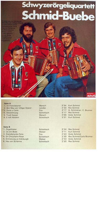 LP: Schwyzerörgeliquartett Schmid-Buebe (Gebraucht) in Trimmis für CHF 1 – mit Lieferung auf ...