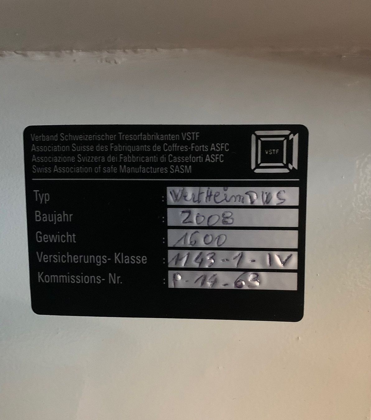 Coffre-fort WERTHEIM certifié EURO IV - PAXOS (D'occasion) à ...