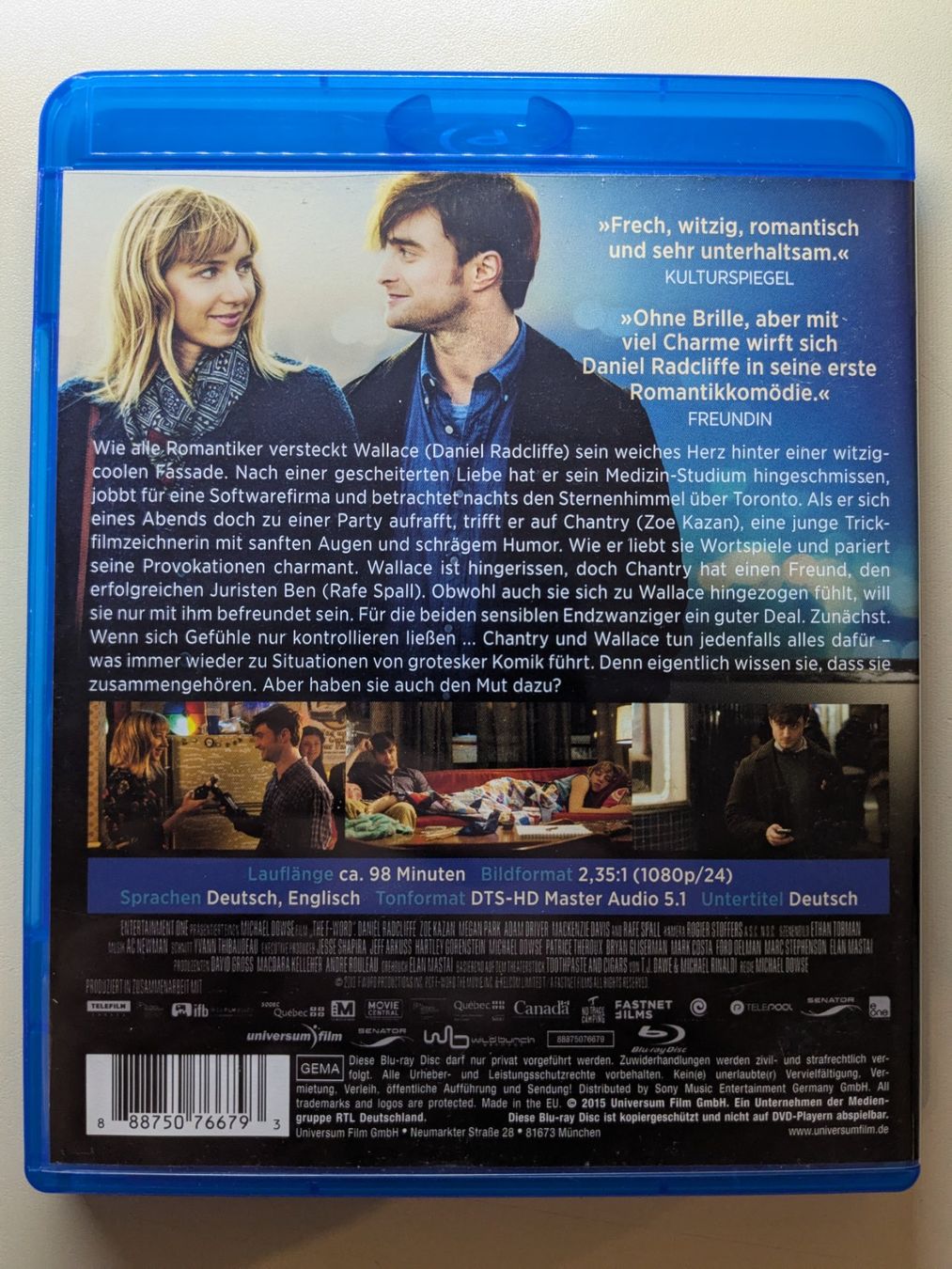 "The F-Word" mit Daniel Radcliffe [Blu-ray] (Gebraucht) in Port für CHF ...