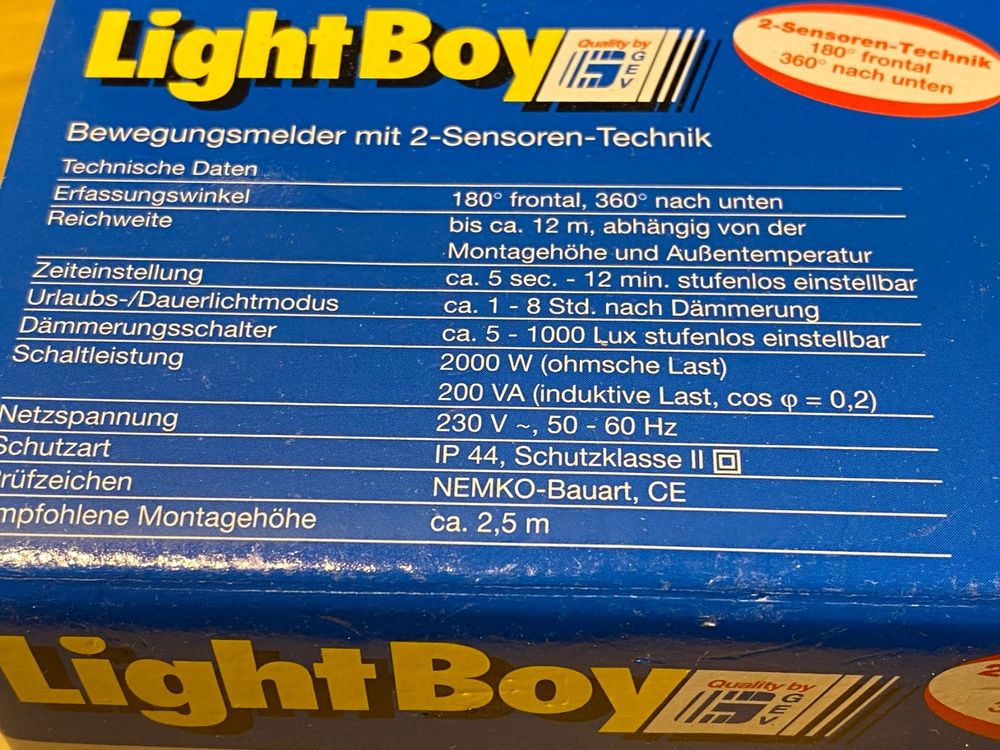 GEV Light Boy Bewegungsmelder aussen (Neu (gemäss Beschreibung)) in ...