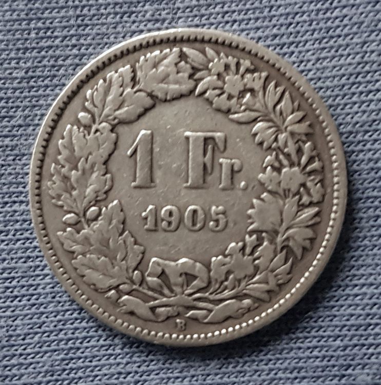 1 Franken 1905 uralte sehr rare Silbermünze ab nur 1 Fr !!! | Kaufen auf Ricardo