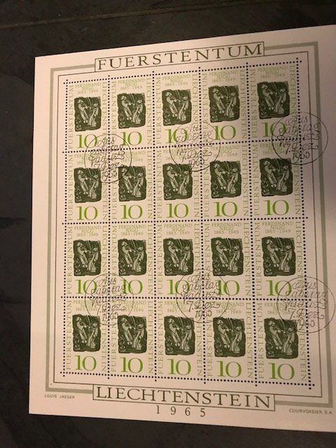 Liechtenstein Briefmarkenbogen 1965 | Kaufen auf Ricardo