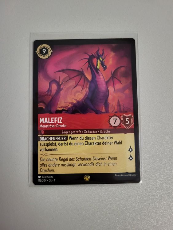 Malefiz - Legendary - Lorcana - DE - 113/204 (Neu (gemäss Beschreibung ...