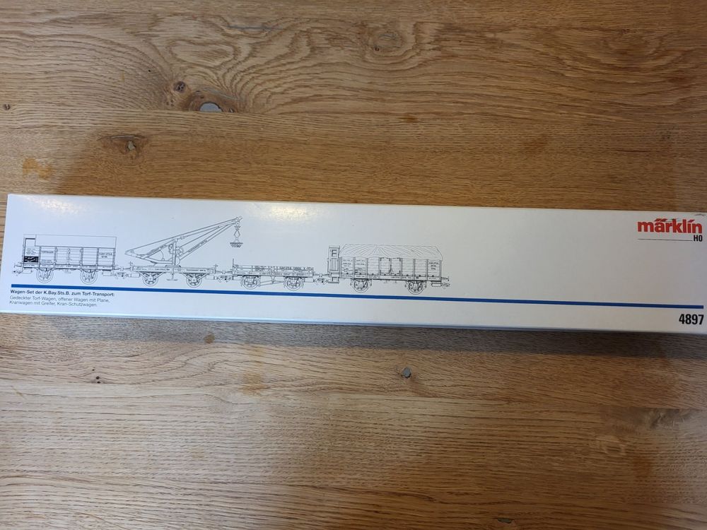 Märklin 4897 Wagen Set der K.Bay.Sts.B. zum Torf Transport (D'occasion ...