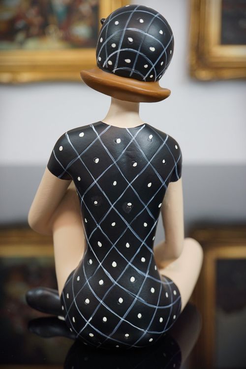 Art Deco PIN UP GIRL Bade Model PARISER MODE FIGUR SKULPTUR (Gebraucht ...