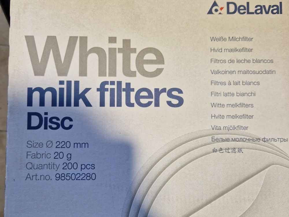 Vom Konkursamt Oberwallis: DeLaval White milk filters Disc (Gebraucht ...