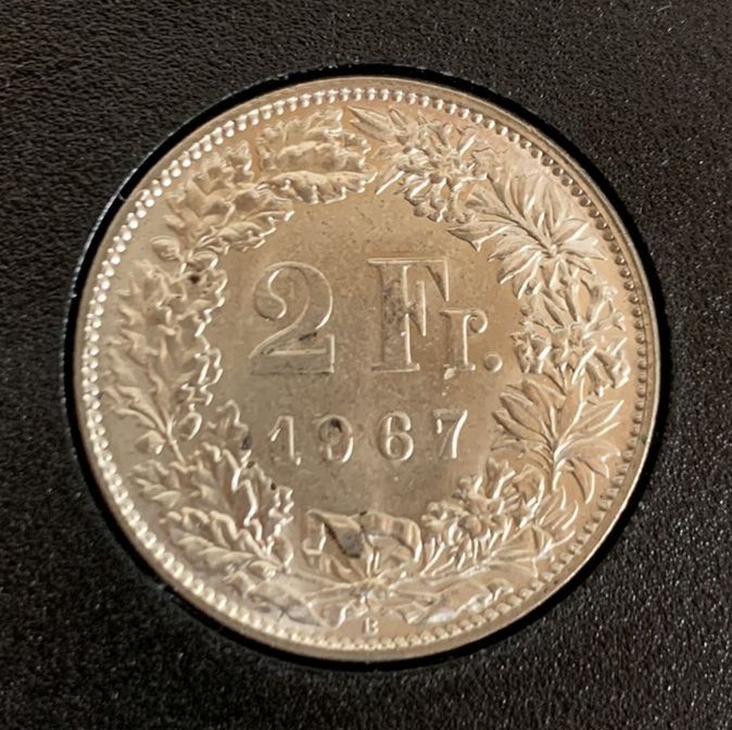 1967 Münze 2 Franken Silber | Kaufen auf Ricardo