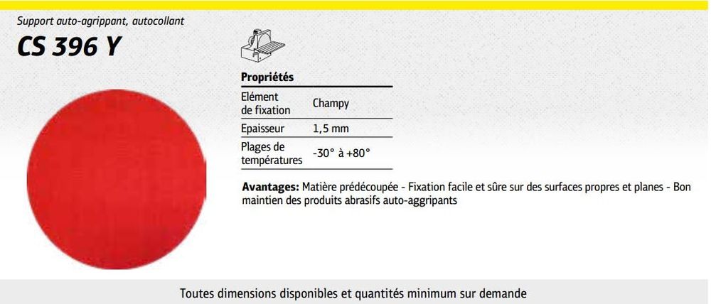 CS396Y Support autoagrippant mâle rond Ø 300 mm autocollant (Neu und originalverpackt) in La ...