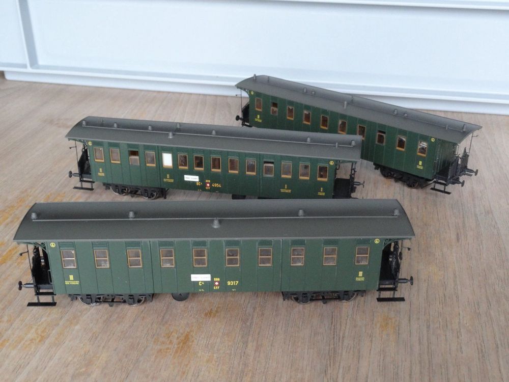 H0 BRAWA SBB 3 Stk. historische Wagen (Gebraucht) in Oberburg für CHF ...