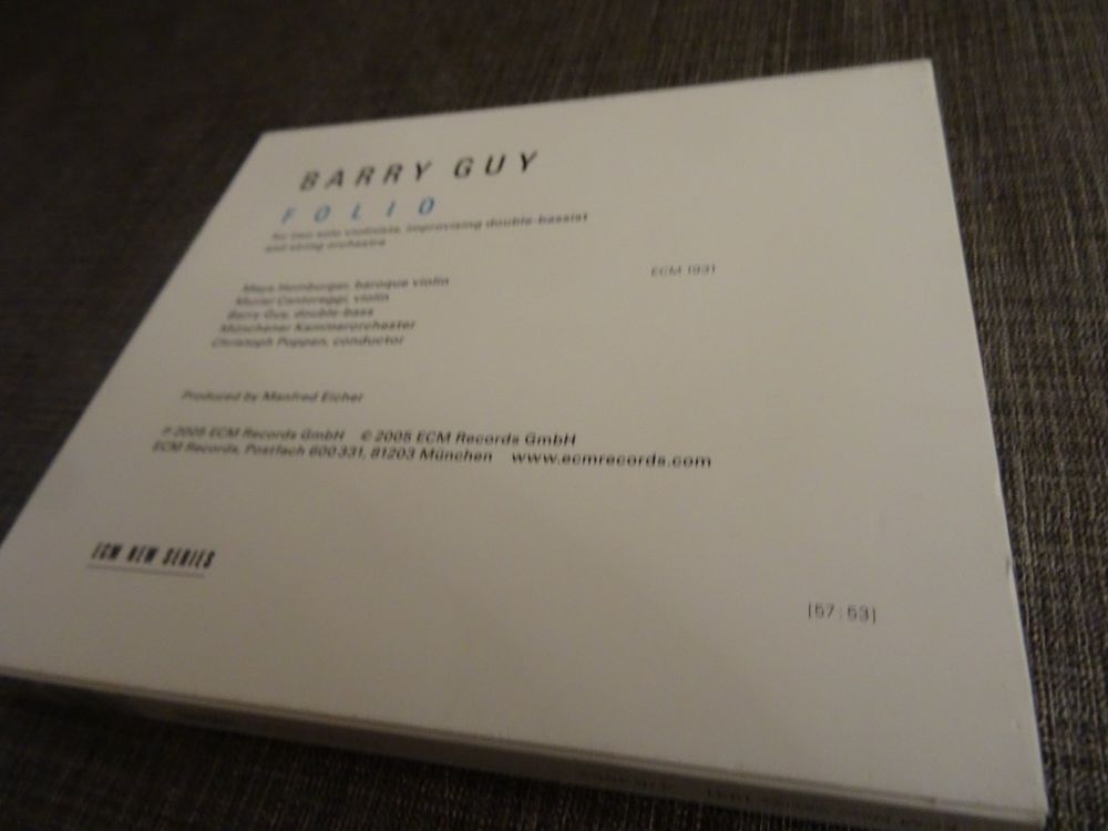 Barry Guy - Folio CD | Kaufen auf Ricardo