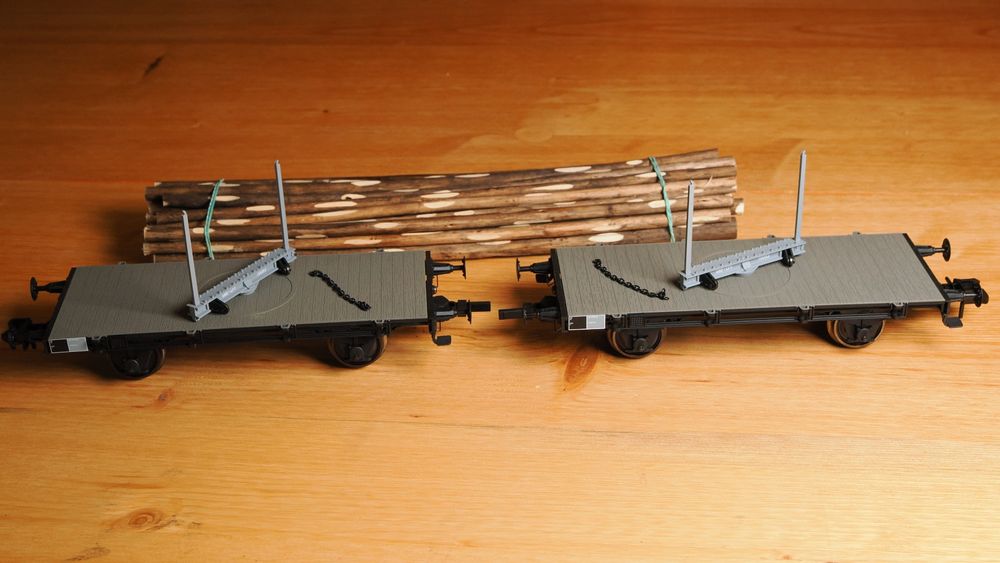 Spur 1 Märklin 58403-01 Drehschemelwagen-Paar (SBB/CFF/FFS) (Neu ...