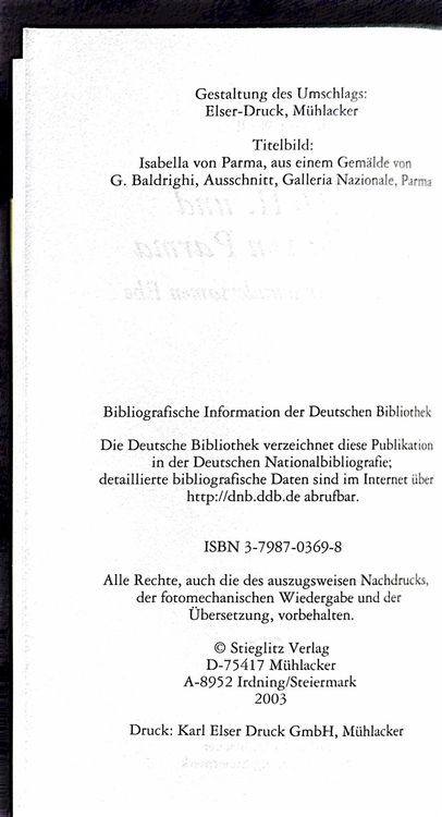 Joseph II. und Isabella von Parma. Roman einer wundersamen E (Neu ...