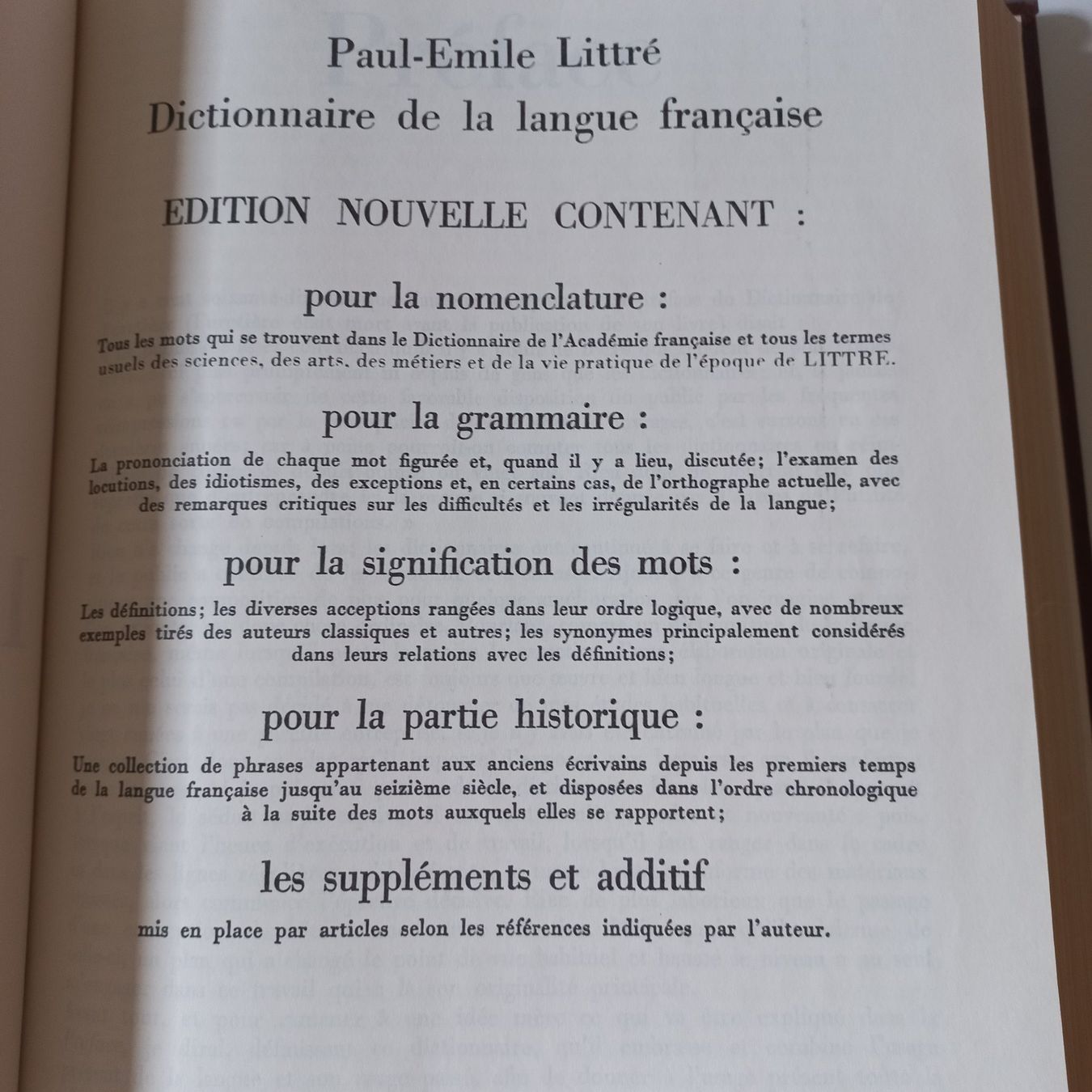 Dictionnaire de la langue française Emile Littré complet (Gebraucht) in ...