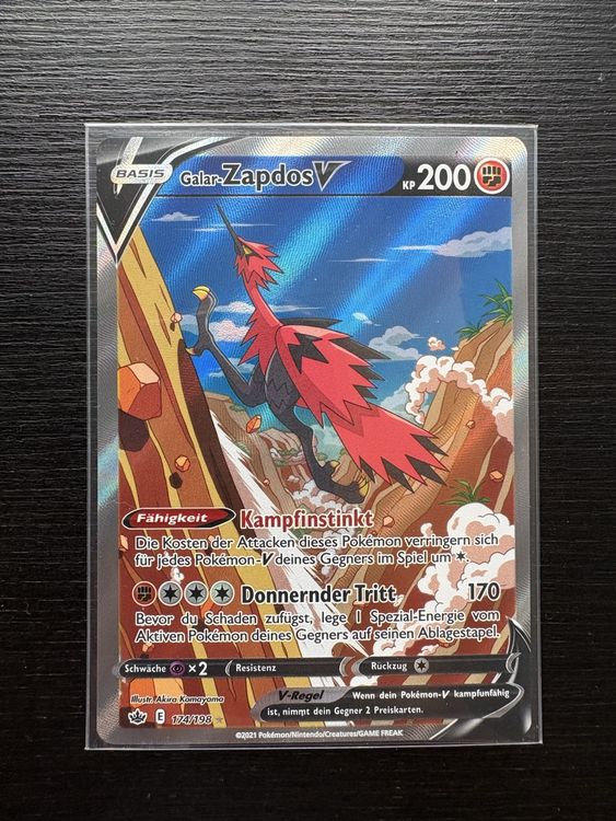 Pokemon Karte - Galar Zapdos V - Near Mint Zustand! (Neu (gemäss ...
