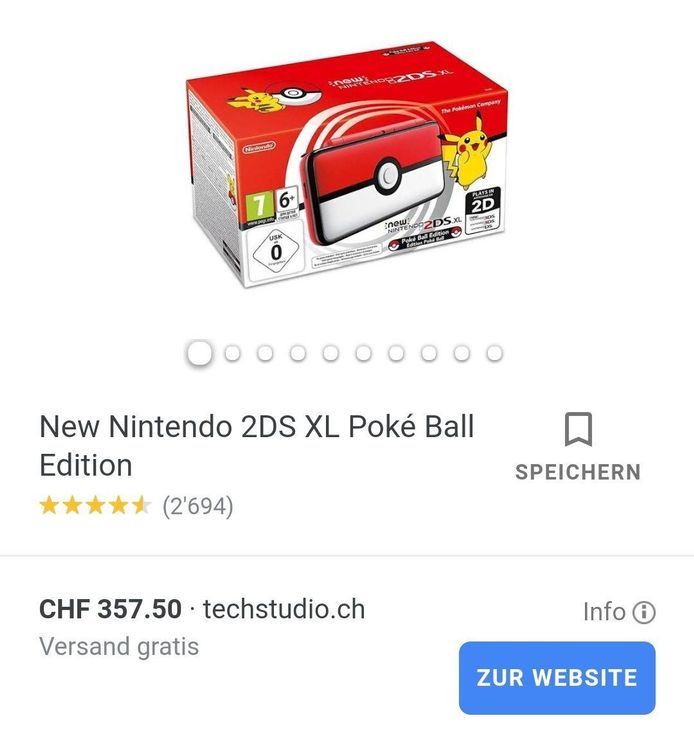 Nintendo 2DS XL Pokemon Edition (Gebraucht) in für CHF 106 – mit ...