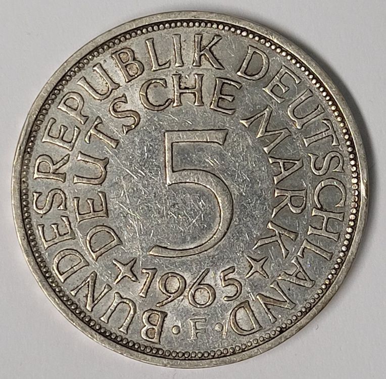 5 MARK / DEUTSCHLAND 1965 "F" (SILBER) | Kaufen auf Ricardo