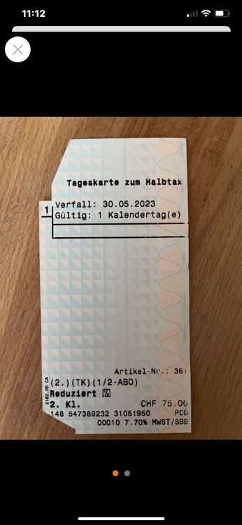 SBB Tageskarte zum Halbtax | Kaufen auf Ricardo