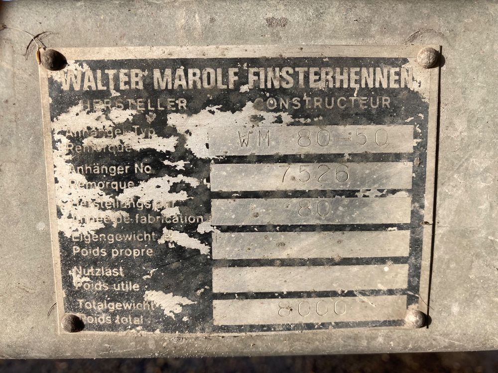 Marolf Anhänger (Gebraucht) in Sugiez für CHF 1500 – nur Abholung auf ...