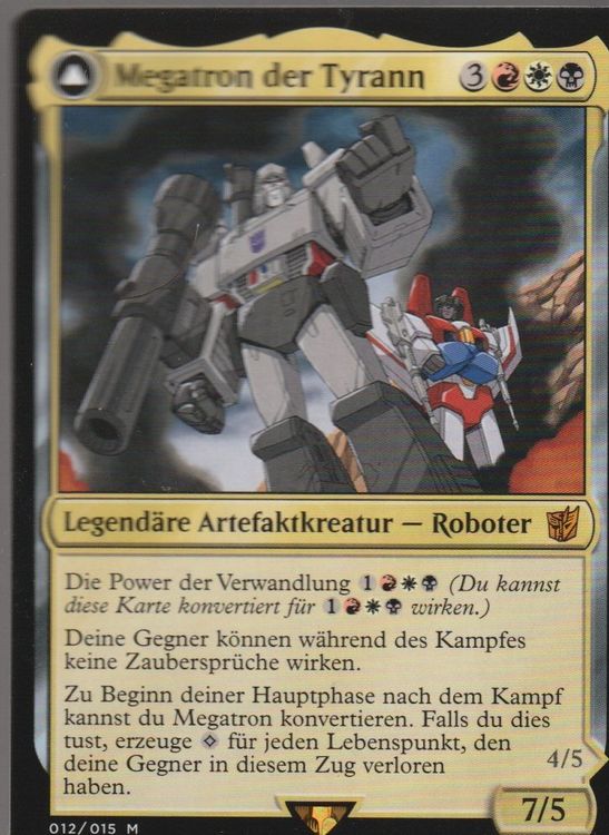 Magic The Gathering MTG Transformers BOT 12 Megatron der Tyr (Neu ...