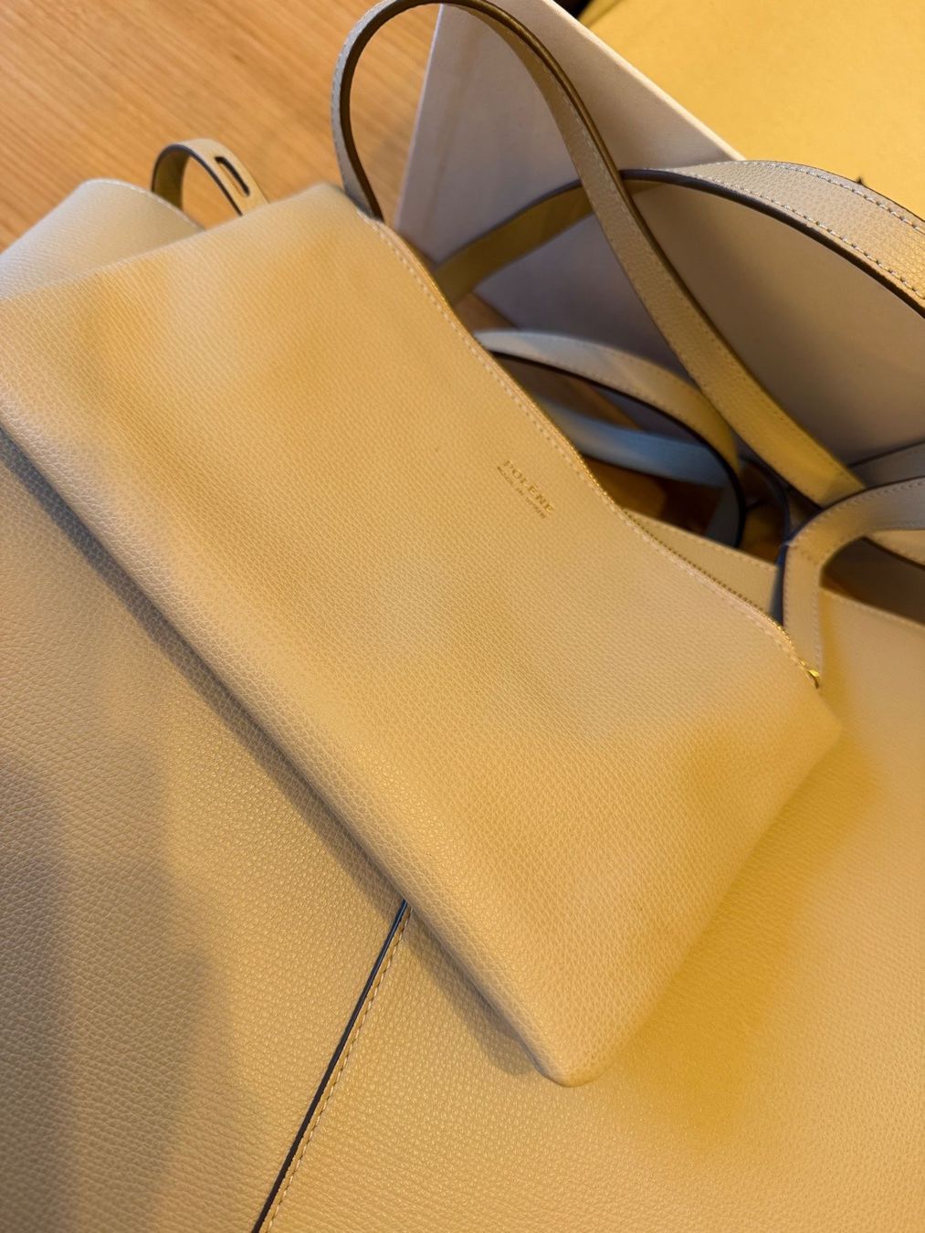 Polène Cyme Edition Sand Genarbtes Leder gross Original (Gebraucht) in ...