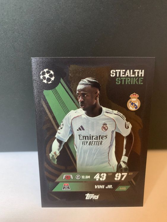 Topps Match Attax 25/26 Vini JR. Stealth Strike (Neu (gemäss ...