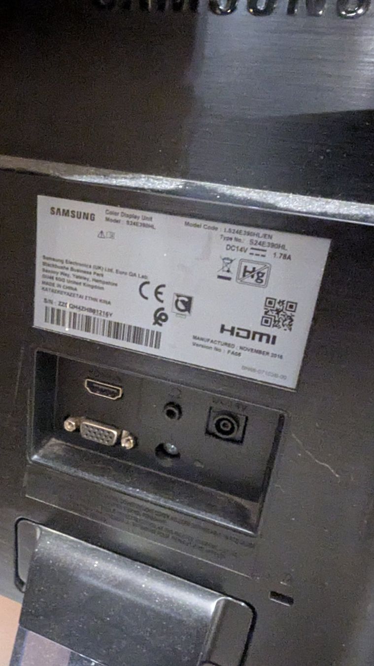 monitor Samsung 24" s24e390hl HDMI port ! (Gebraucht) in Wittinsburg ...