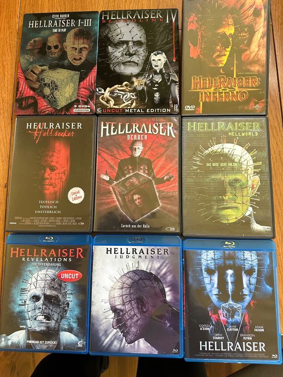 Hellraiser 1-11 komplett Collection , DVD, blu ray (Gebraucht) in ...