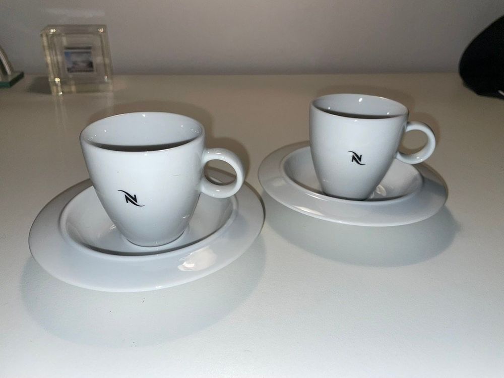 2 Nespresso Espresso Tassen mit Unterteller, Alessi (Gebraucht) in ...