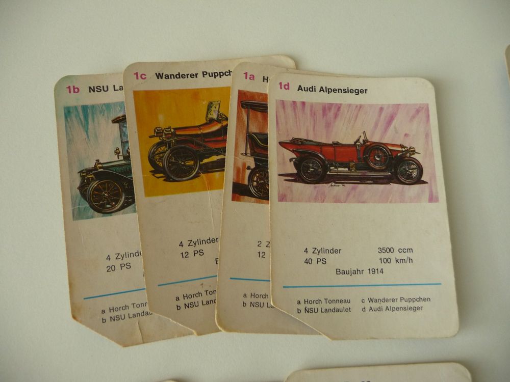 VW - Audi - NSU Autoquartett aus den 1970er gebraucht antik (Gebraucht ...