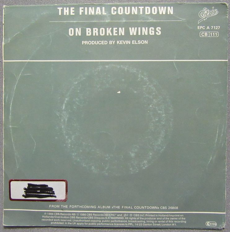Europe - The Final Countdown - Single von 1986 (Gebraucht) in Auenstein ...