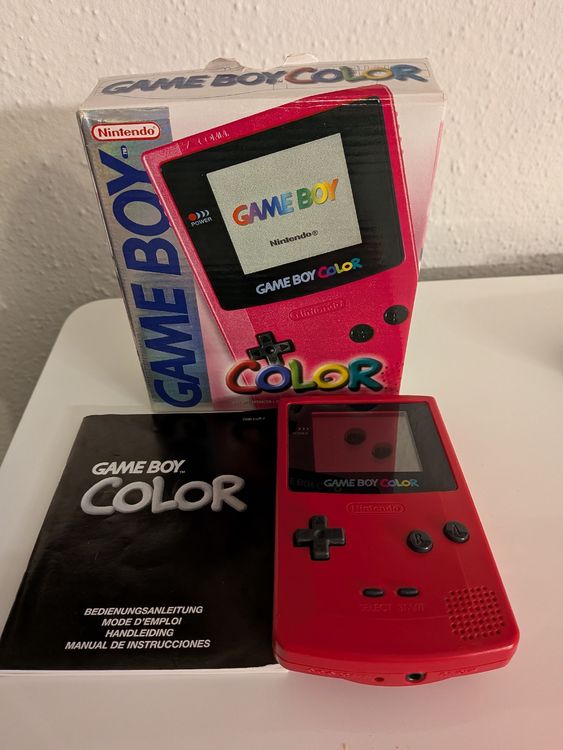 Nintendo Game Boy Color Pink Originalverpackung & Anleitung (Gebraucht ...