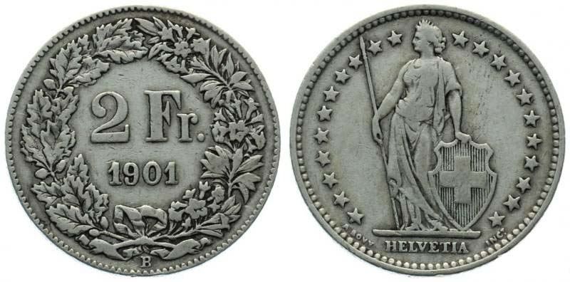 2 Franken 1901 B. Silber 0.835 RAR!! | Kaufen auf Ricardo