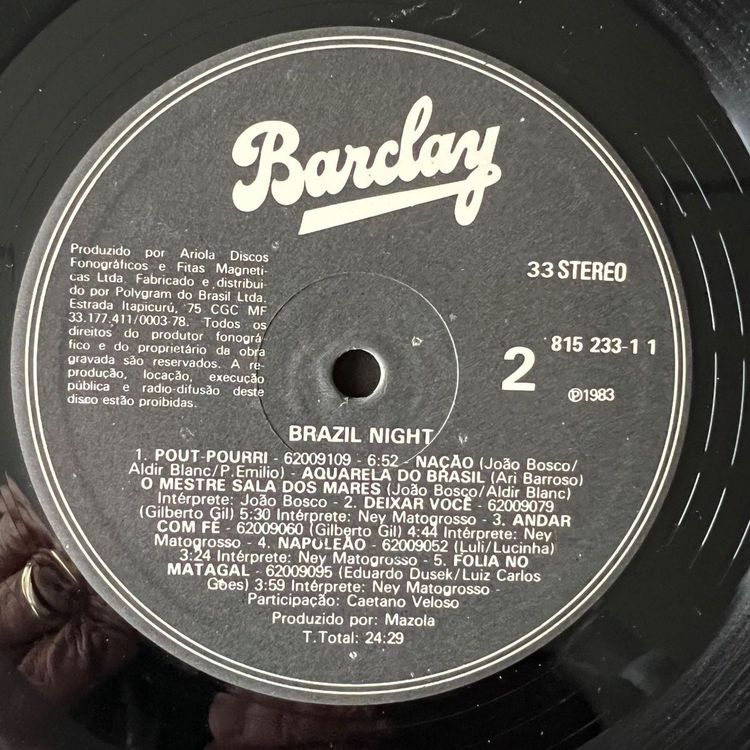 Caetano Veloso, Jan Bosco..- Brazil Night Montreux 83 /1.Bra (Gebraucht ...