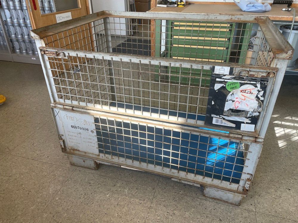 Metal Gitterbox mit Holzboden, solid | Kaufen auf Ricardo