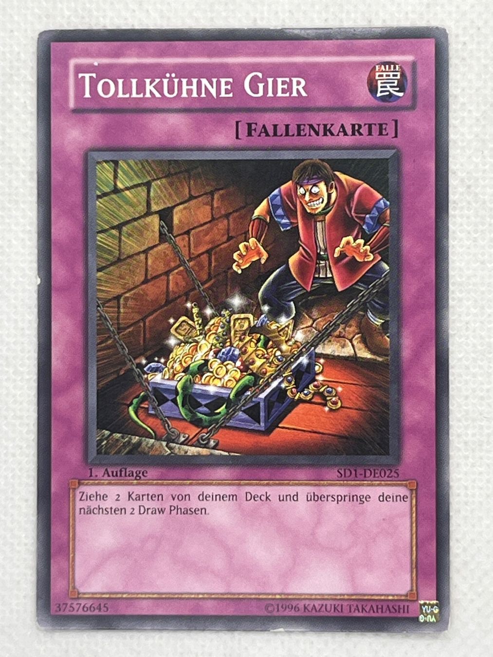 Yu-Gi-Oh! Karte - Tollkühne Gier - Selten - SD1-DE025 (Gebraucht) in ...