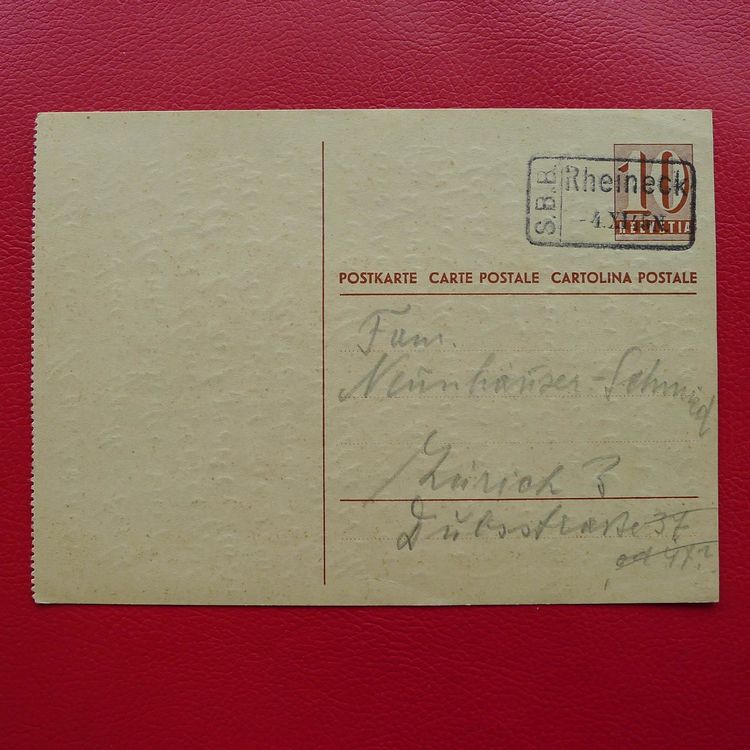 SBB Bahnpost Postkarte von RHEINECK SG (Gebraucht) in Sursee für CHF 25 – mit Lieferung auf ...