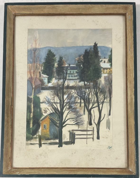 Landschaft im Winter Aquarell Monogrammiert (Gebraucht) in Root für CHF 19 – mit Lieferung auf ...
