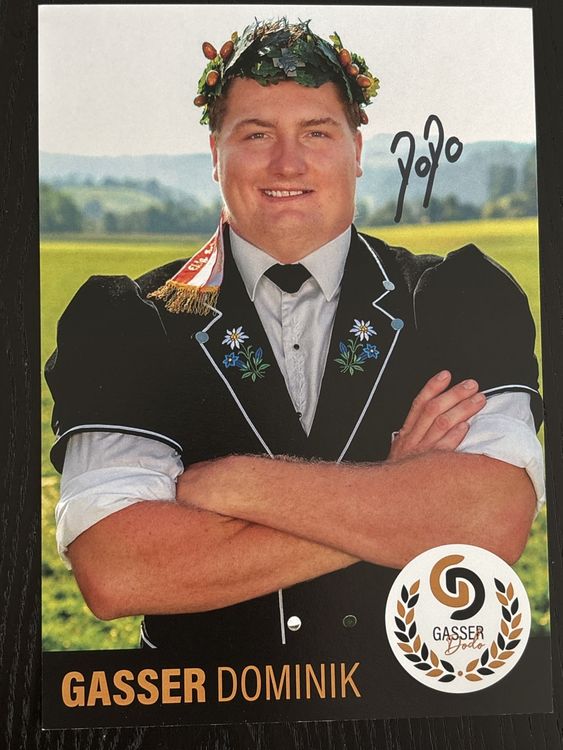 Original Autogrammkarte Schwinger Dominik Gasser Dominik (Neu (gemäss ...