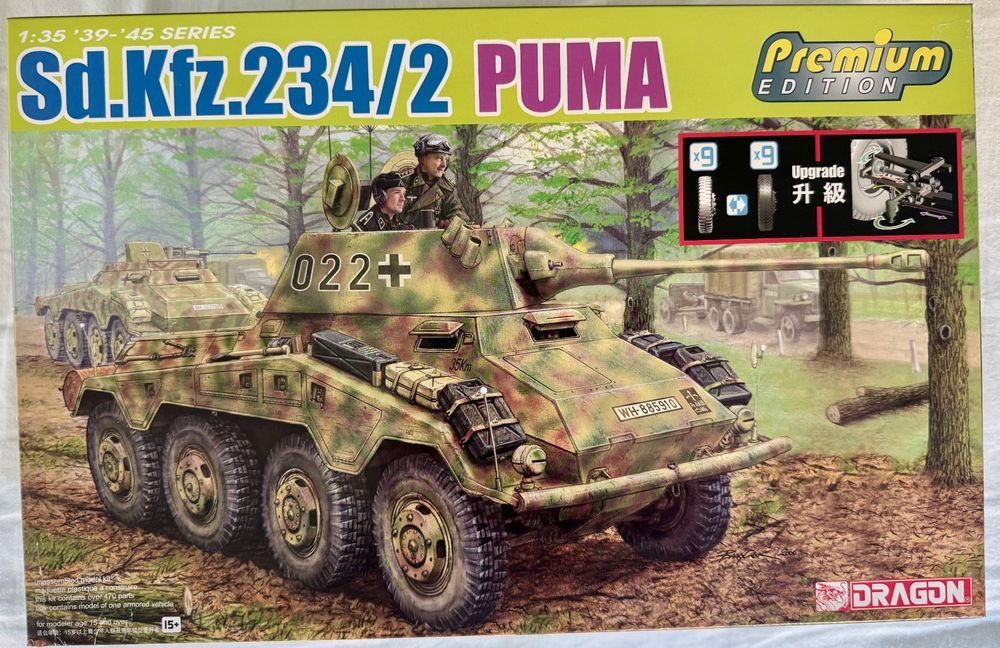 Dragon Sd.Kfz.234/2 Puma 8-wheeled heavy armored vehicle (Gebraucht) in ...