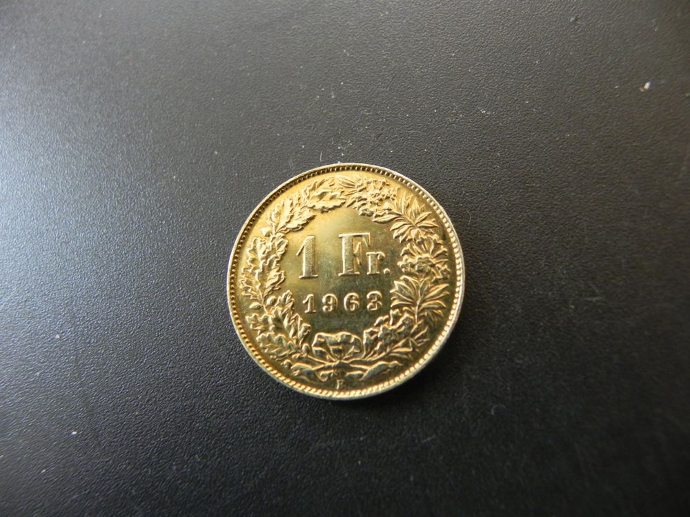 Schweiz 1 Franken 1963 B Silber vergoldet 5 g | Kaufen auf Ricardo
