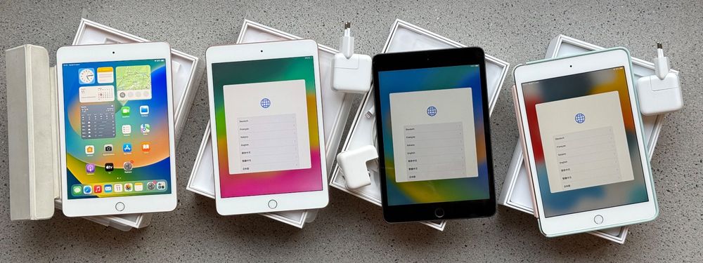 Quatre iPads mini 64GB — trois 5 (A2133) + un 4 (A1538) (Gebraucht) in ...