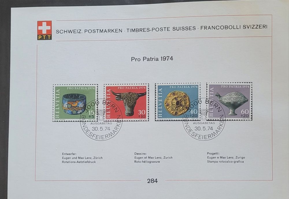 PTT Sammelblatt Nr 284 Pro Patria | Kaufen auf Ricardo