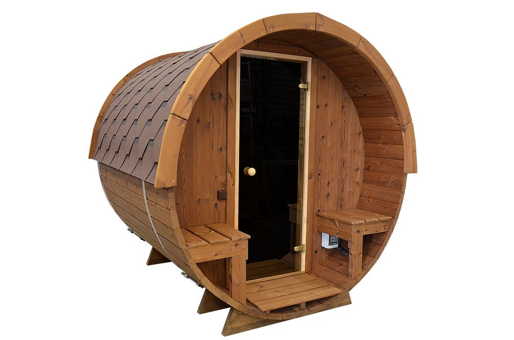 Fasssauna Gartensauna Saunafass Massiv Thermoholz Elektro Kaufen Auf