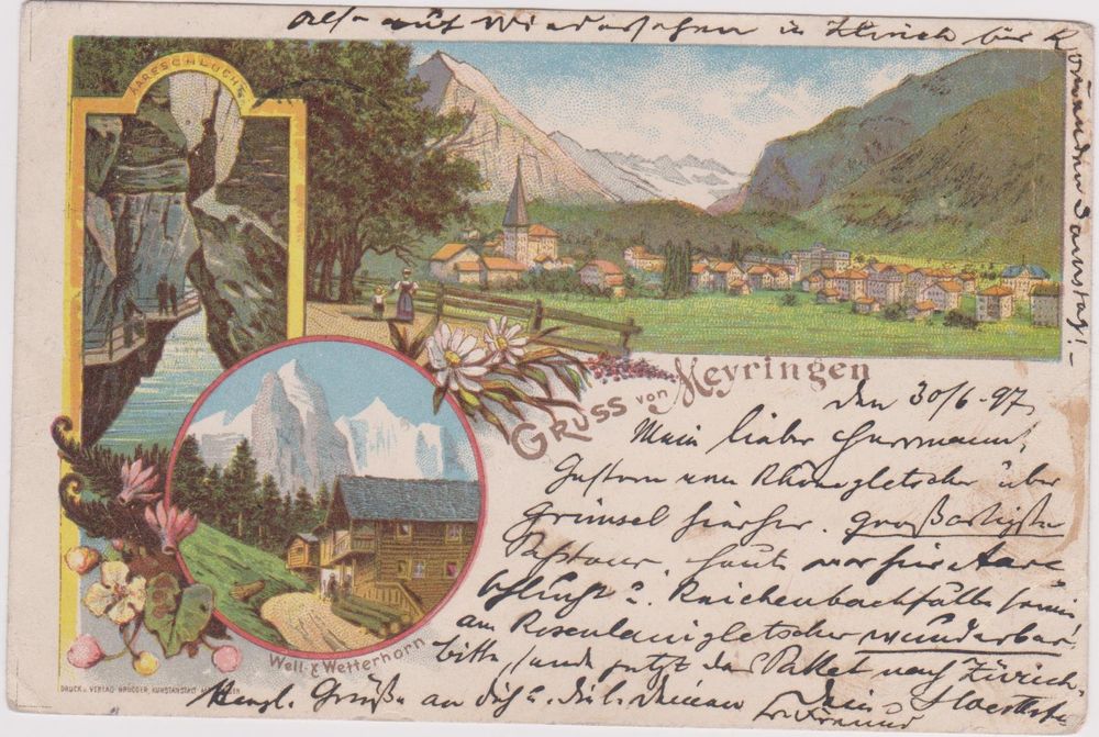 Meiringen,Litho, 1897 (Gebraucht) in Spiez für CHF 18 – mit Lieferung auf Ricardo kaufen